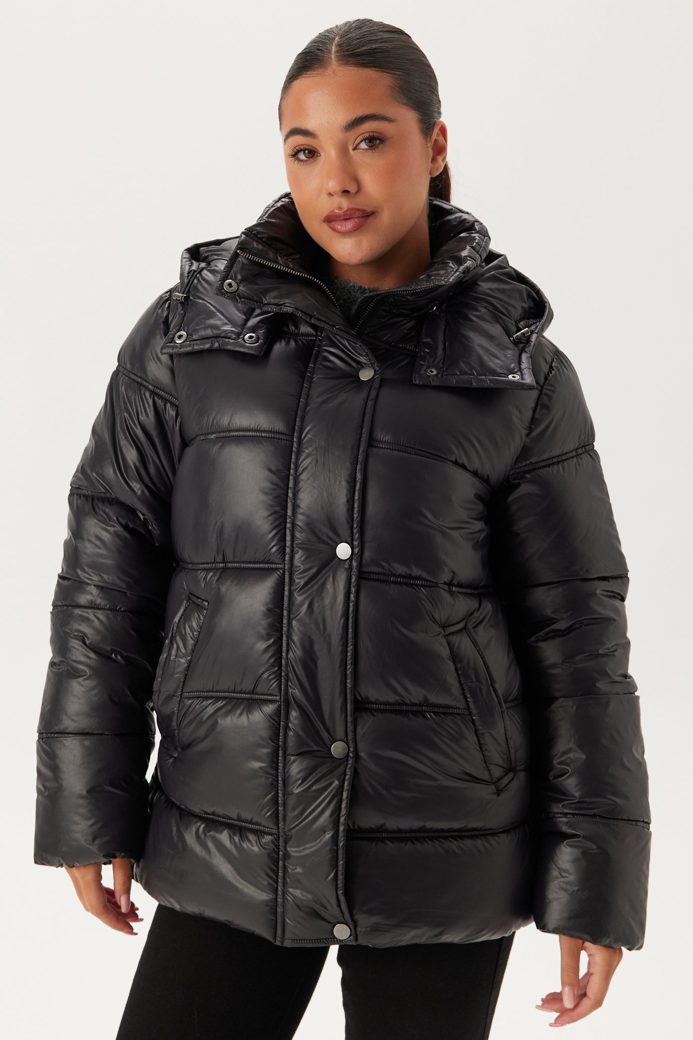 Bubbleroom – Semi Shiny Padded Jacket – campaign-outlet – Black