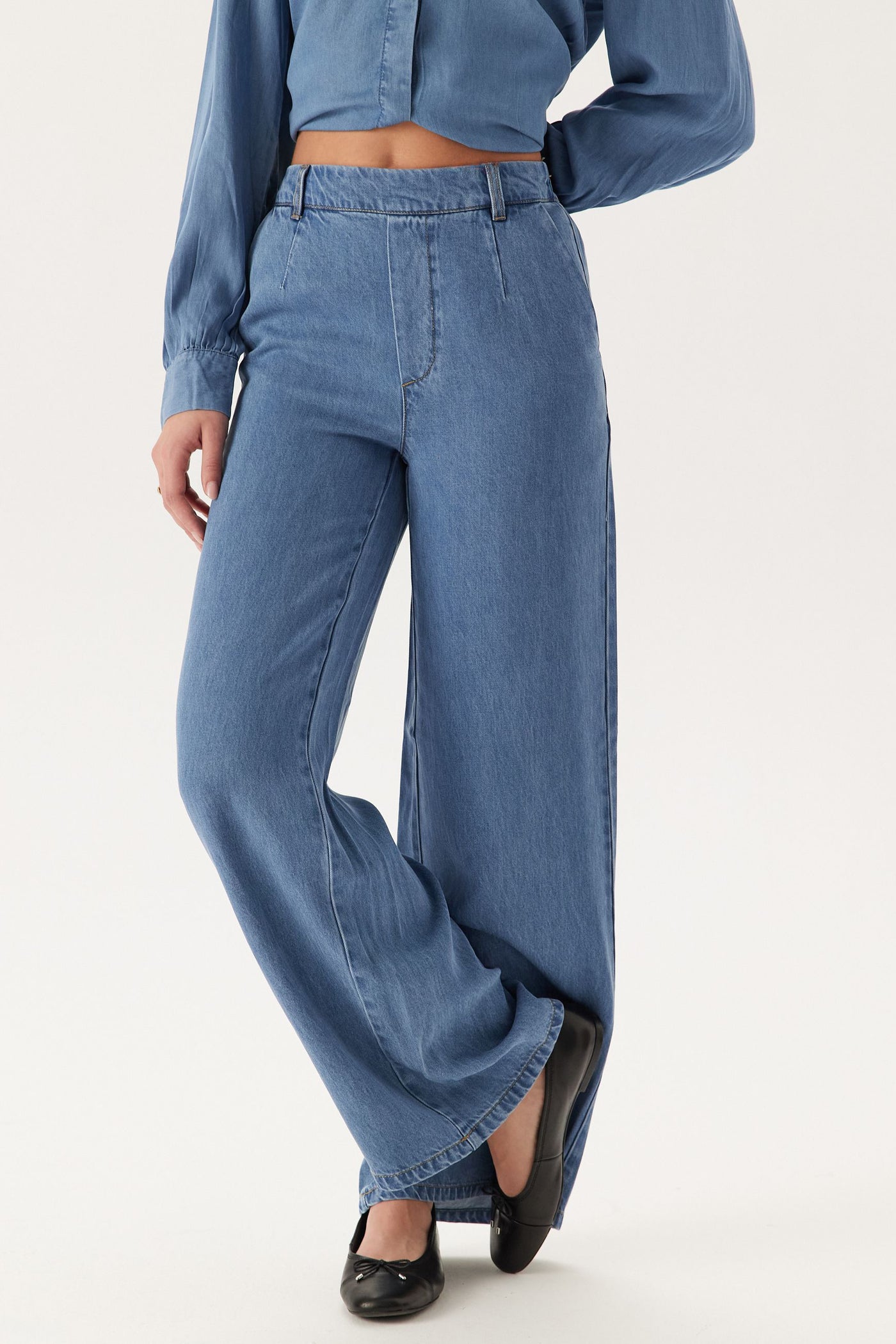 Object collectors item – Objframe Lisa Wide Mw Pants – Denim – Blue