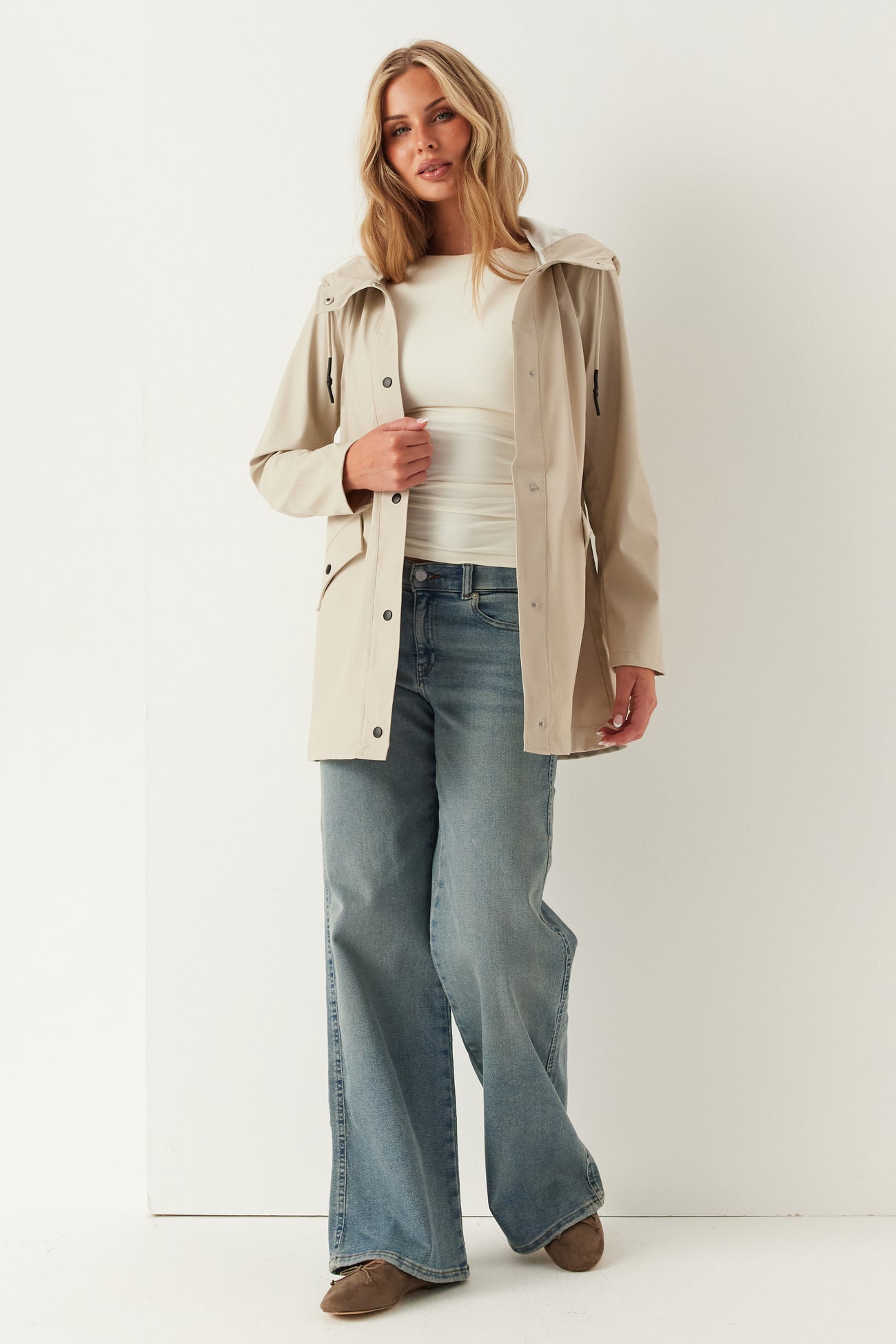 Only – Elisa Raincoat – Jackets & coats – Beige
