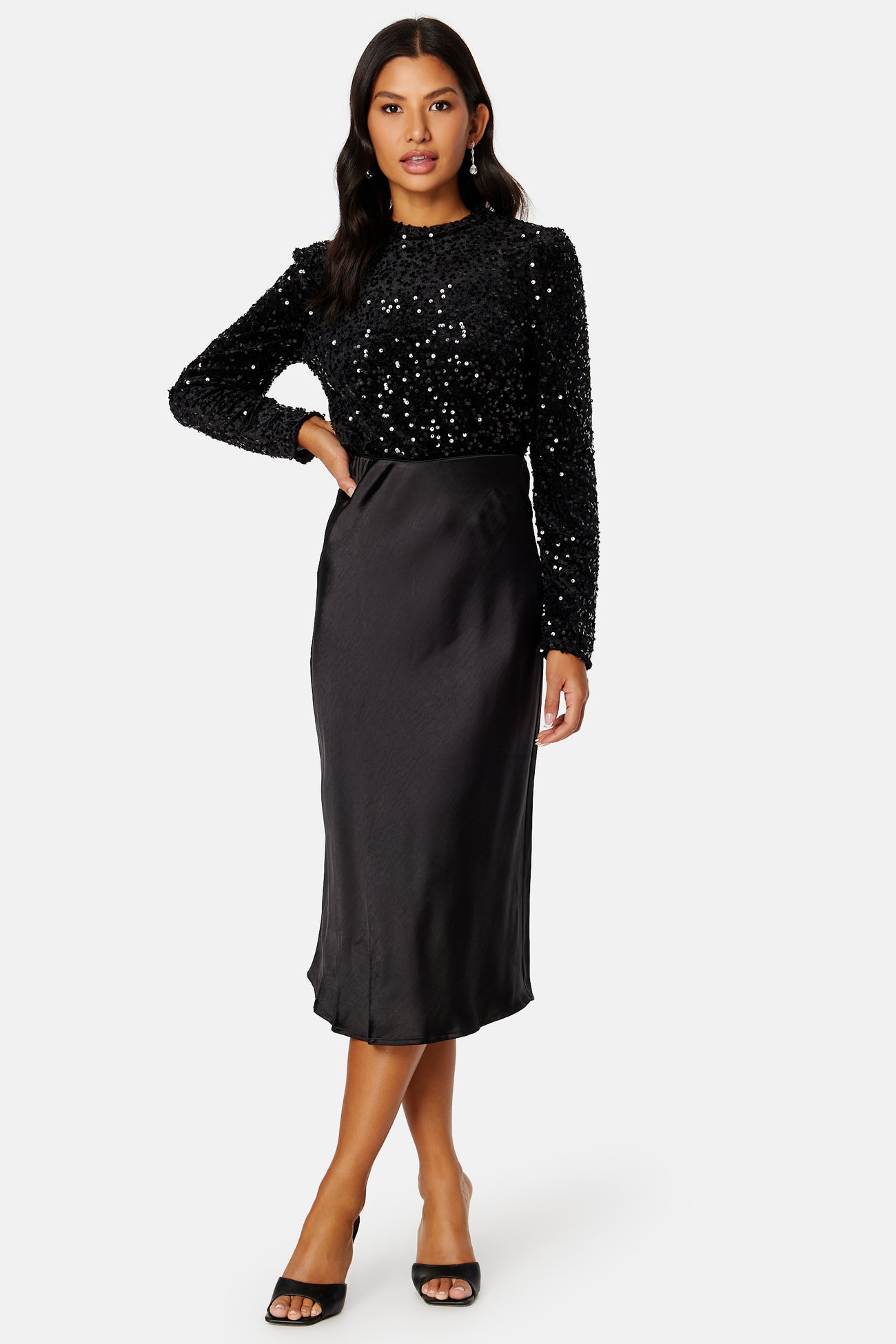 Pieces – Kam LS Top – campaign-outlet – Black