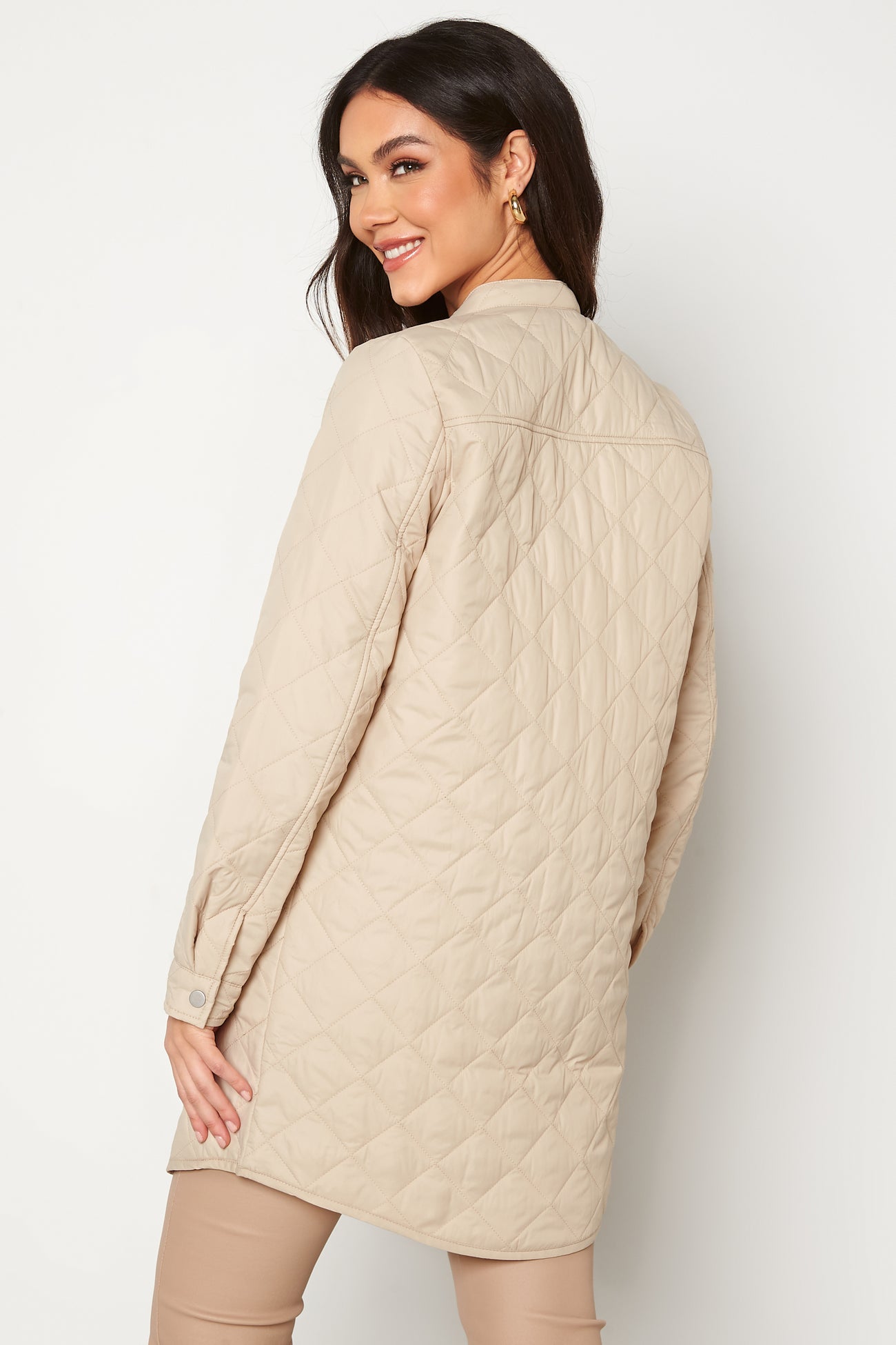 Vila – Trish Quilted Jacket – Autumn jackets – Beige